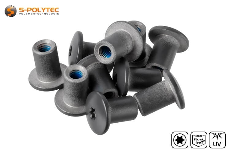 Lackierte Gewindehülse M5 Anthrazit (RAL 7016)