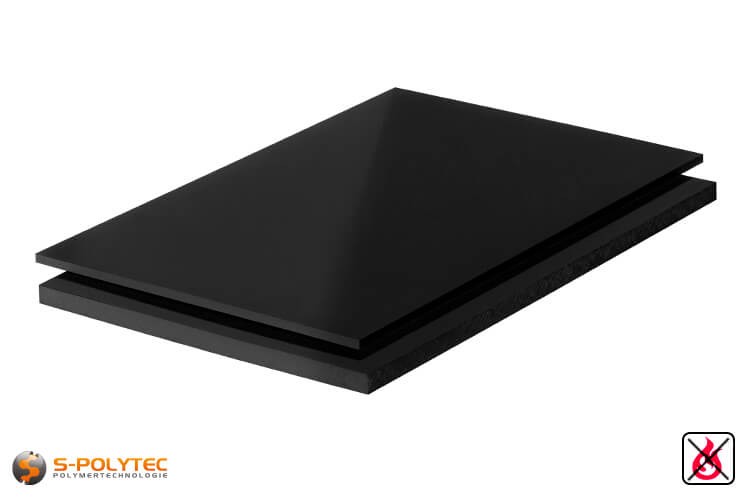 PVC-Platten Schwarz 2x1 Meter - preiswert kaufen | S-Polytec
