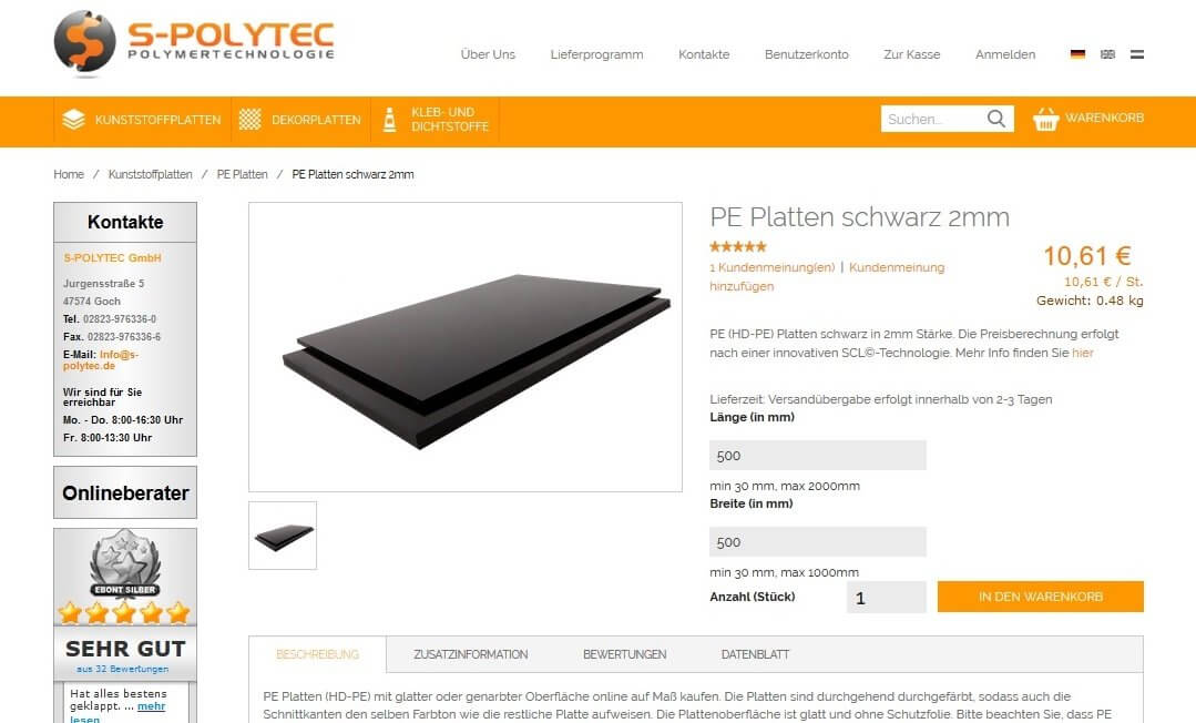 S-Polytec – Ihr Fachhändler für Kunststoffplatten im Zuschnitt ...